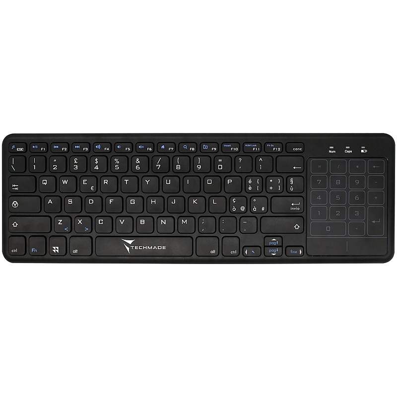 Keyboard Techmade Wireless Tm-bk268t Touchpad Black
